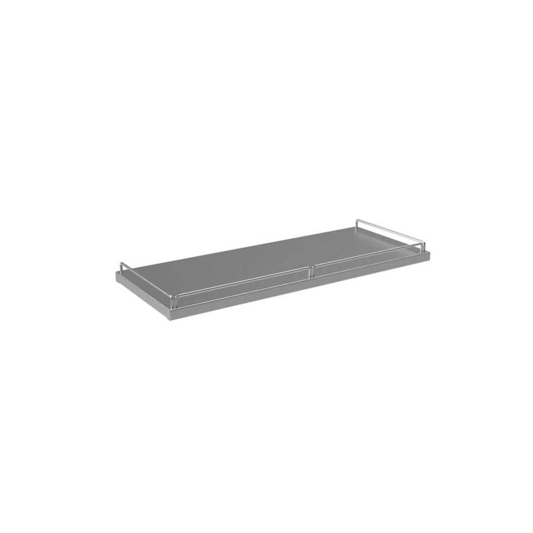 WS-SL Stainless Steel Wall Shelf with Seismic Lip - Inter Dyne Systems