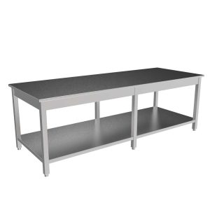 36" Wide Stainless Steel Countertop with Frame - Inter Dyne Systems