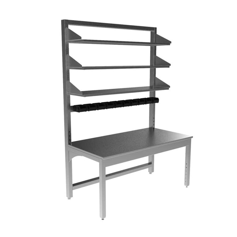 WBK Stainless Steel Single Work Bench w/ADJ Legs - Inter Dyne Systems